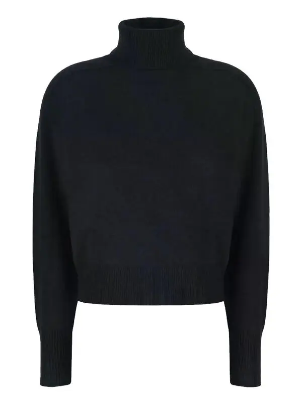 VANISÈ Roll Neck Knitted Sweater - Black