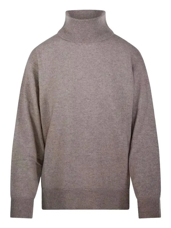P.a.r.o.s.h High Neck Ribbed Trim Sweater - Neutrals