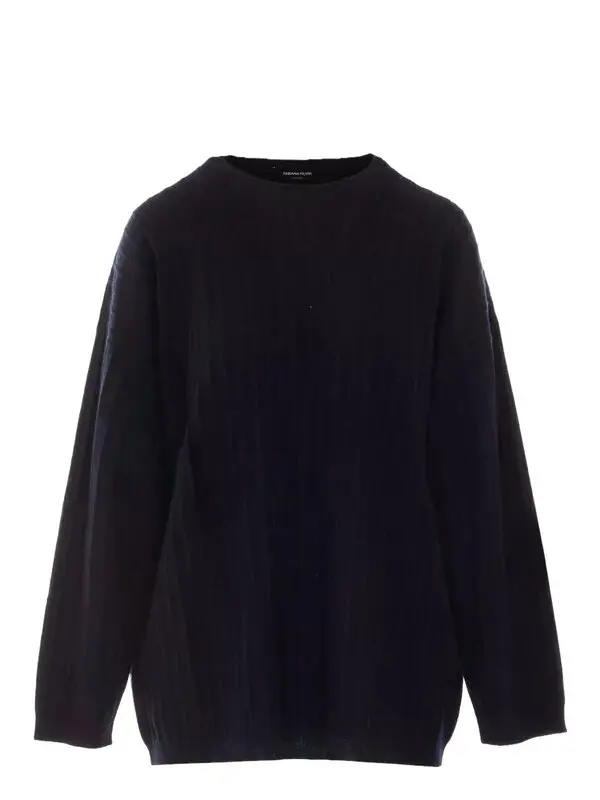 Fabiana Filippi Ribbed-knit Crew-neck Sweater - Blue