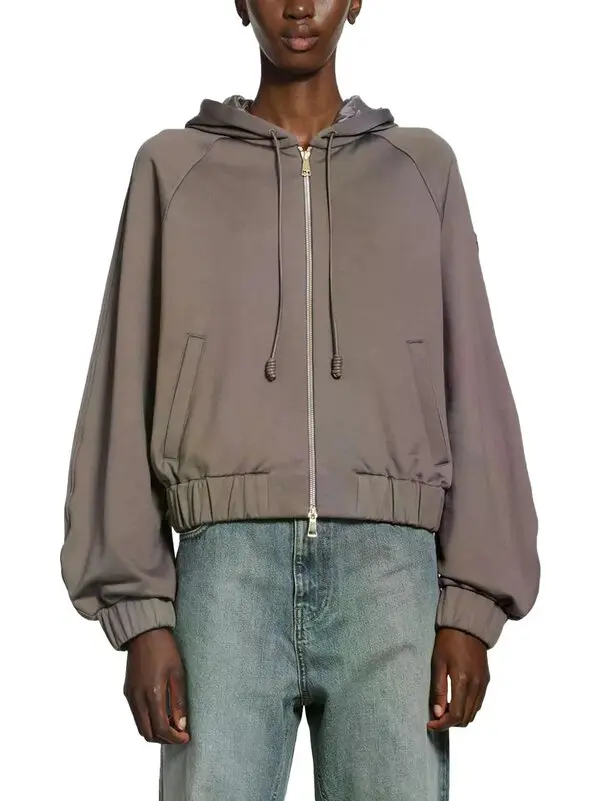 Moncler Zip-up Fleece Hoodie - Grey