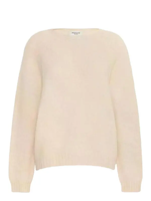 Max Mara Beige Knitted Raglan Sleeve Sweater - Neutrals
