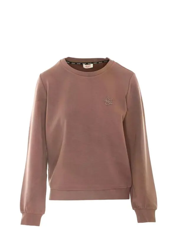 Liu Jo Sequin Logo Sweatshirt - Brown