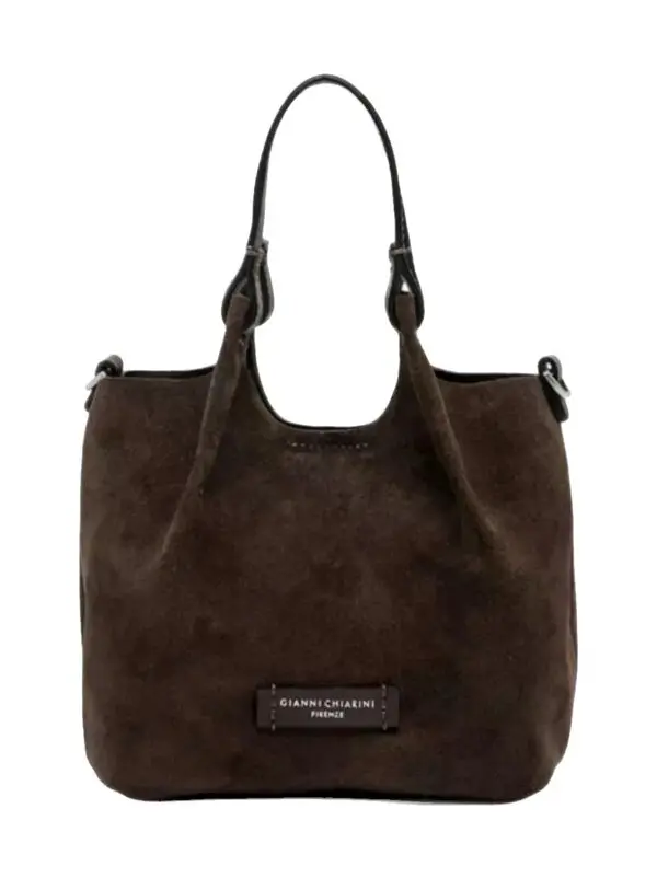 GIANNI CHIARINI Dua Suede Tote Bag - Brown