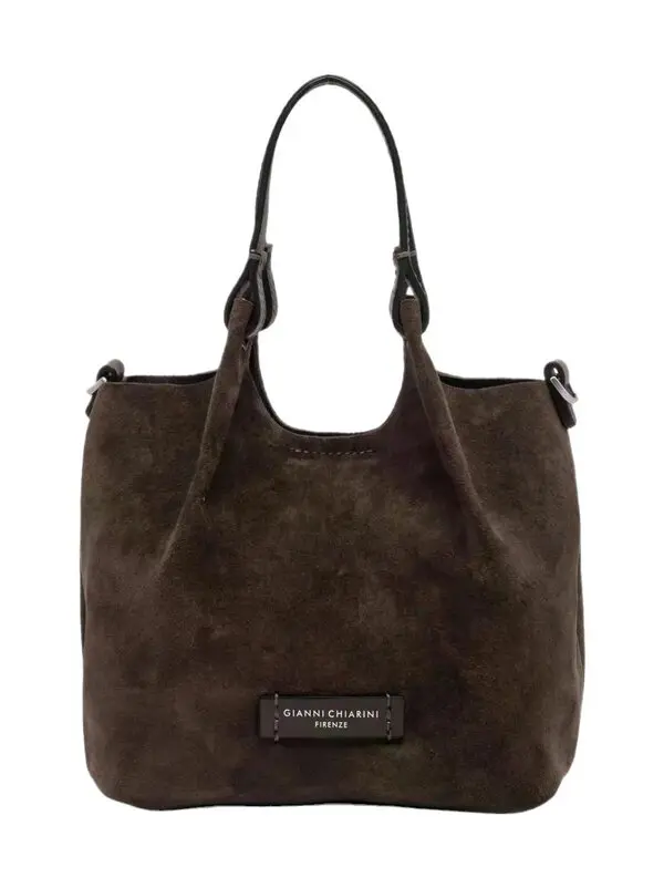 GIANNI CHIARINI Dua Suede Tote Bag - Brown