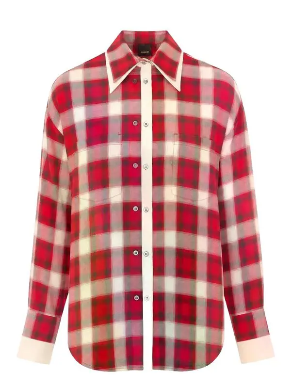 Pinko Check Motif Shirt - Red
