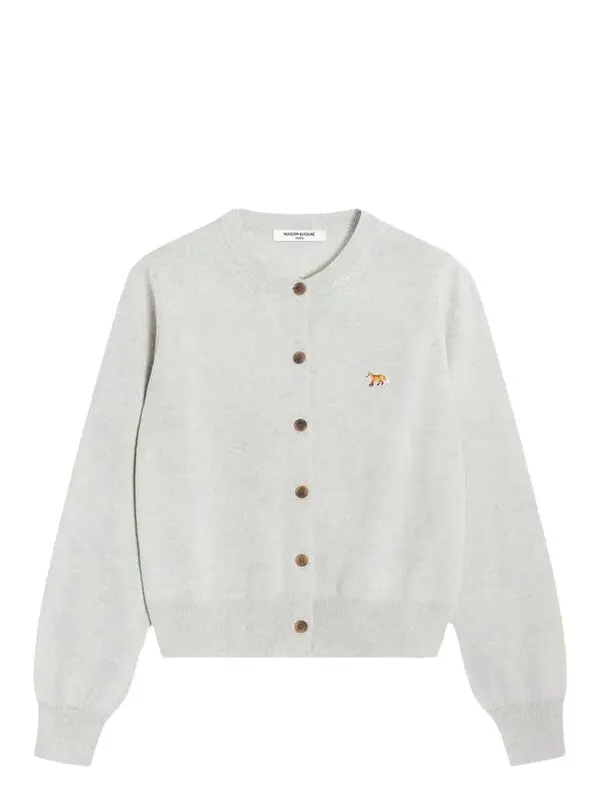 Maison Kitsuné Logo-patch Cardigan - Grey