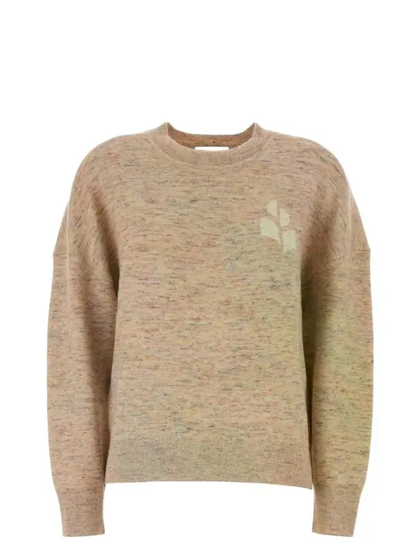 MARANT ETOILE Logo-embroidered Melange Sweatshirt - Pink