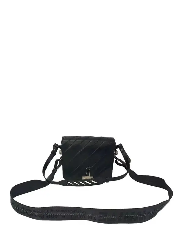 Off-White Diagonal Binder Shoulder Bag - Black