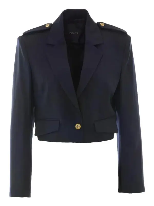 Pinko Manna Cropped Jacket - Blue