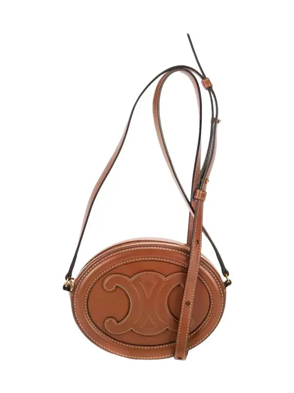 Celine Triomphe Oval Cross Body Bag - Brown