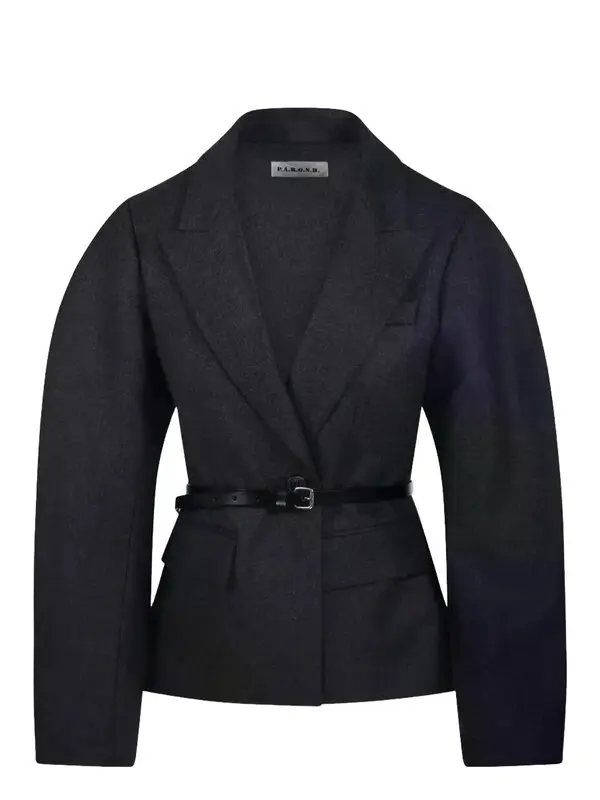 P.a.r.o.s.h Belted Notch-lapel Jacket - Grey