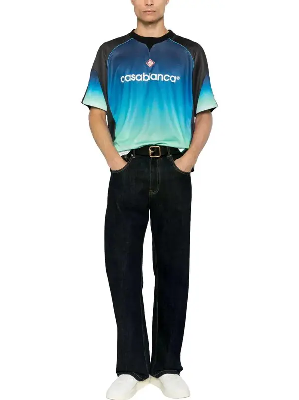 Casablanca Gradient Logo Print T-shirt - Blue