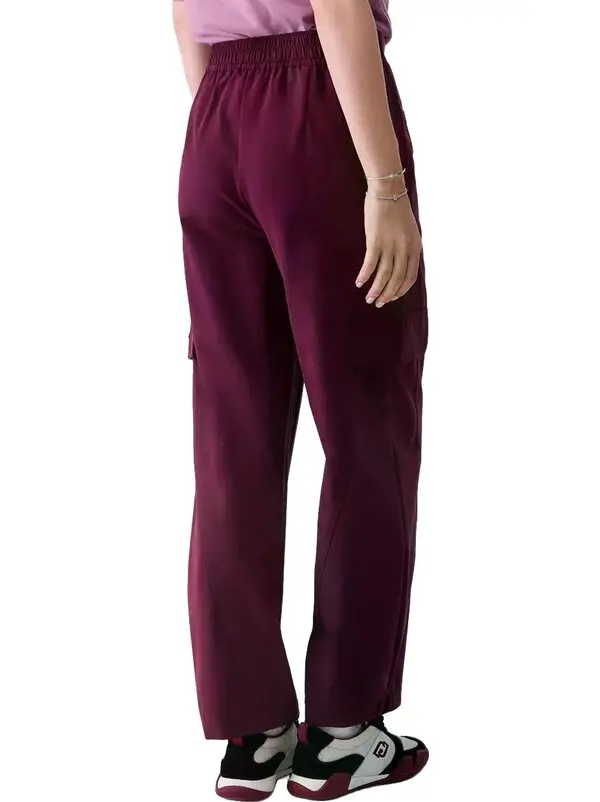 Liu Jo Wide-leg Cargo Track Pants With Detachable Rope Detail - Red