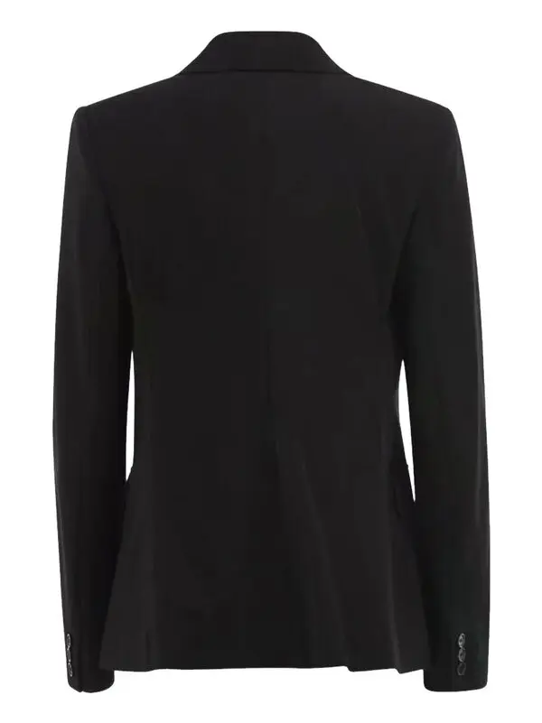 Max Mara Double-breasted Stretch-fabric Blazer - Black