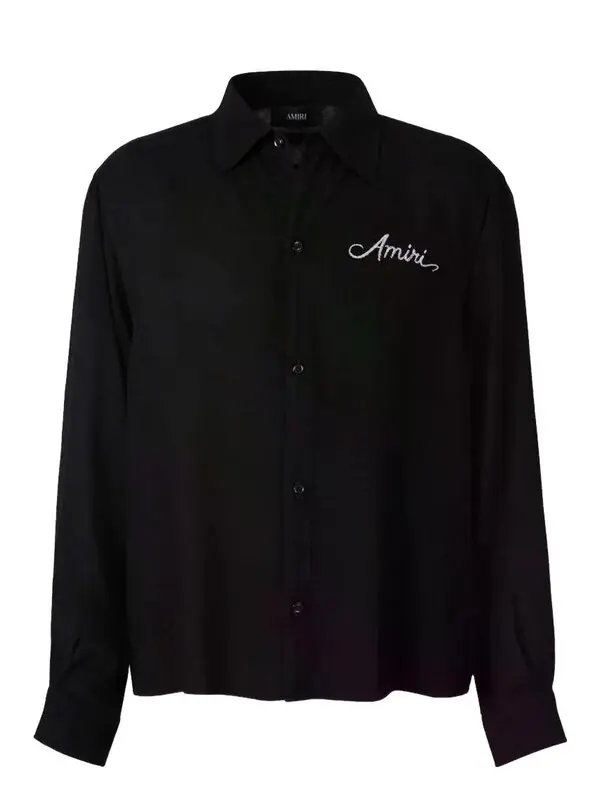 Amiri Logo-embroidered Bandana-patch Shirt - Black