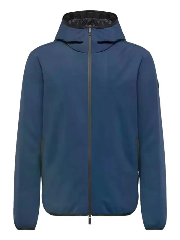 Moncler Hooded Logo-patch Jacket - Blue