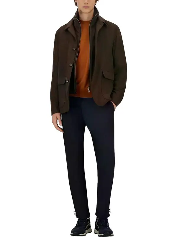 Herno Padded Single-breasted Blazer With Removable Zipped Bib - Brown