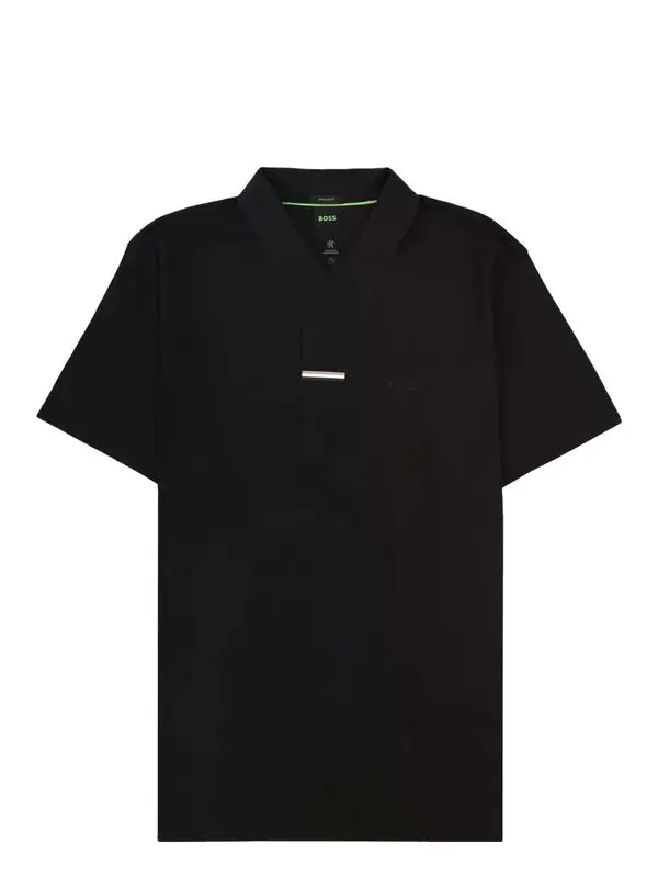 Hugo Boss Logo-print Short-sleeve Polo Shirt - Black