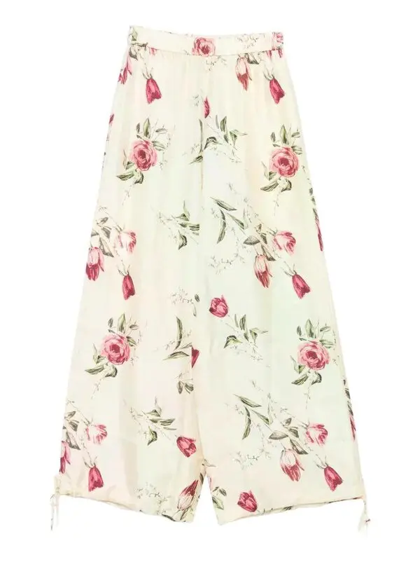 Antonio Marras Floral Print Palazzo Pants - Neutrals