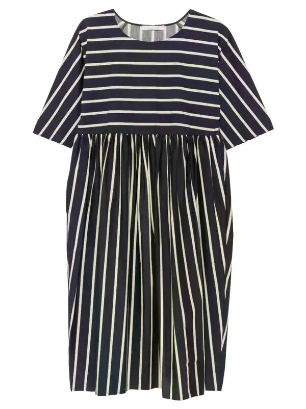 Liviana Conti Striped Midi Dress - Blue