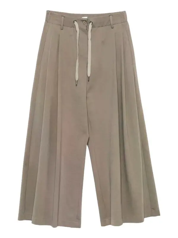 Brunello Cucinelli Drawstring Pleated Trousers - Neutrals