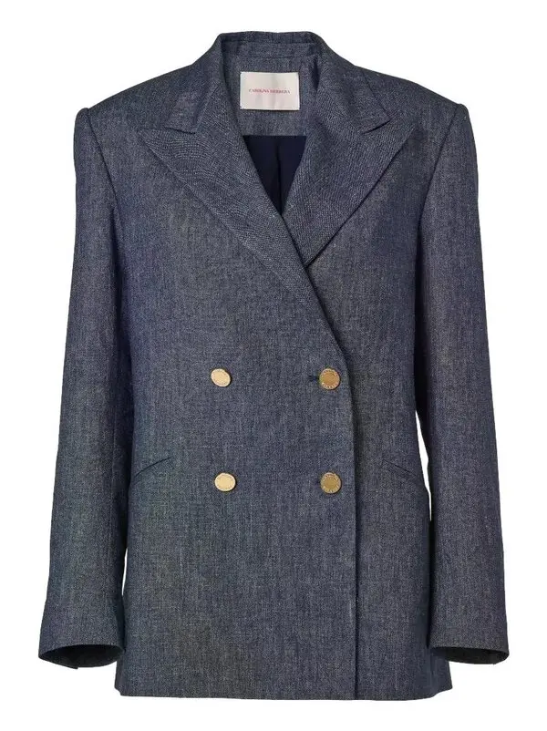 Carolina Herrera Double-breasted Blazer - Blue