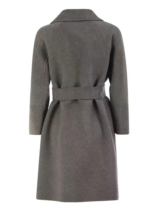 Max Mara Belted Wool Coat - Grey