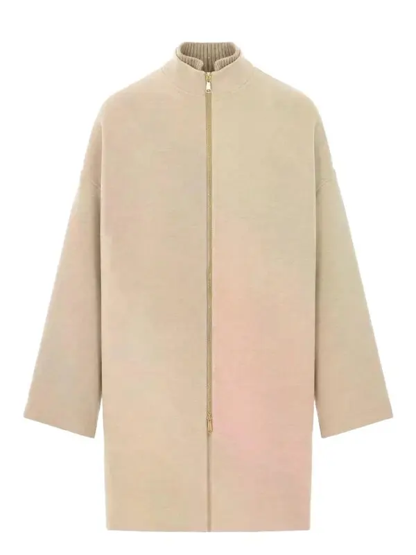 Fabiana Filippi Zip-up High-neck Coat - Neutrals