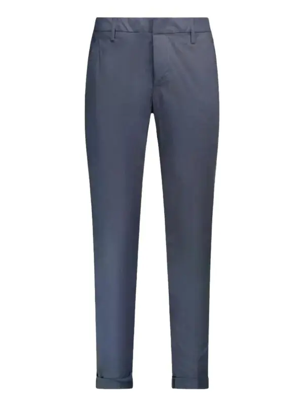 DONDUP Tailored Trousers With Turn-up Cuffs - Blue
