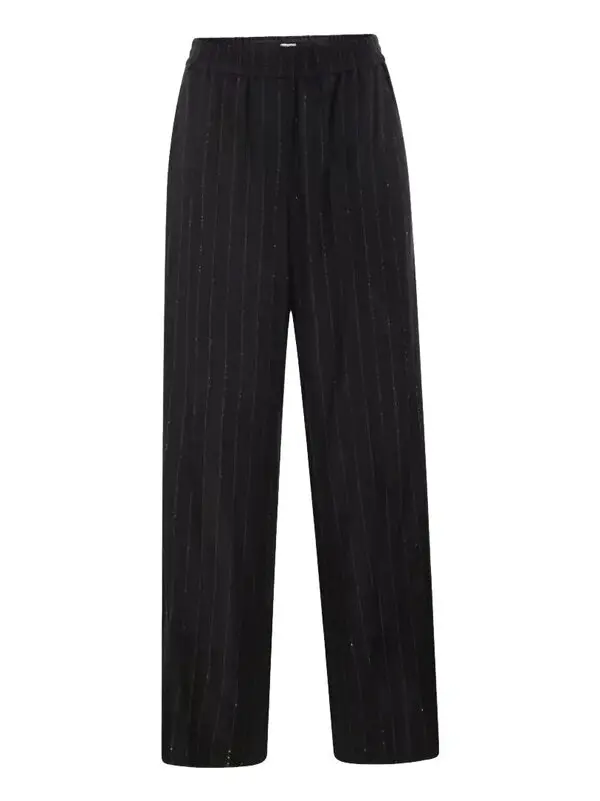 Brunello Cucinelli Pinstripe Sequined Trousers - Blue