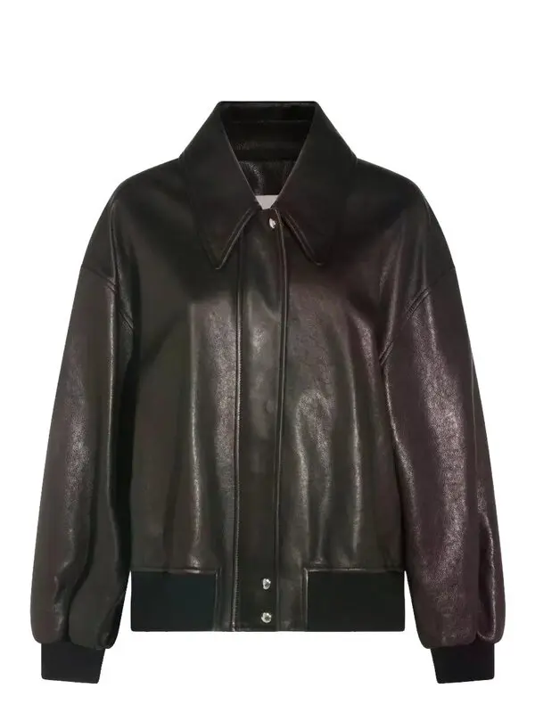 Khaite Shelman Leather Jacket - Brown