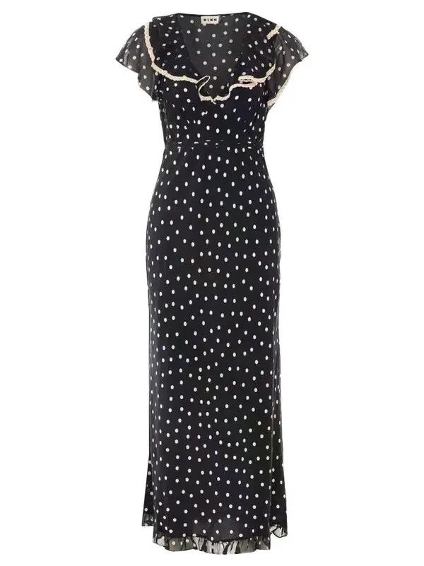 Rixo Bethea Polka-dot Maxi Dress - Blue