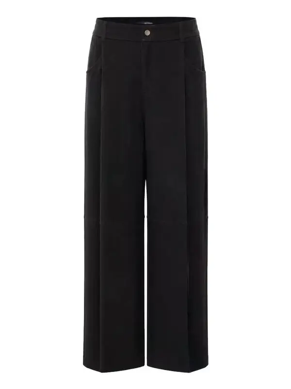 Brunello Cucinelli Pleated Flared Trousers - Black