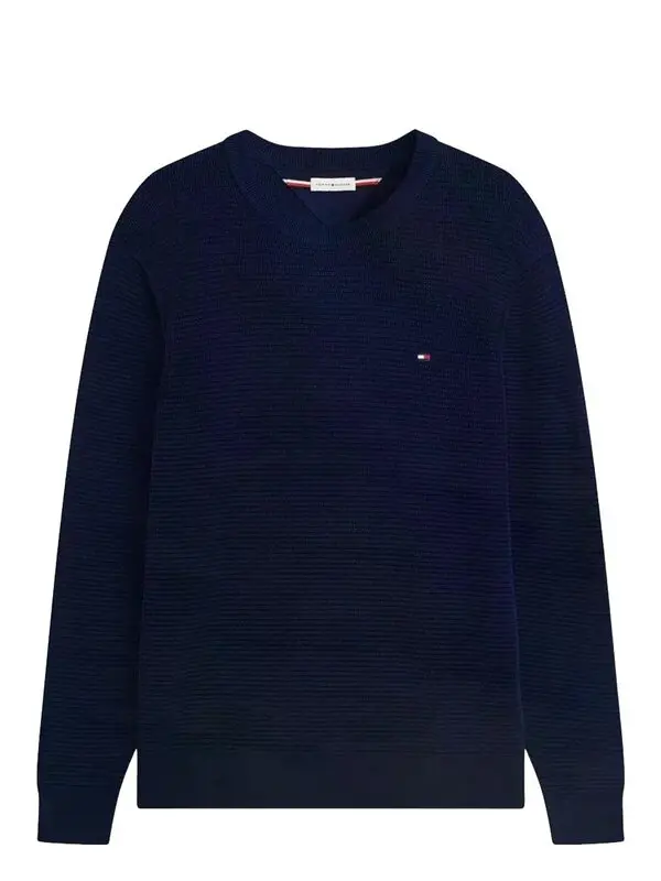 Tommy Hilfiger Logo Embroidered Sweater - Blue