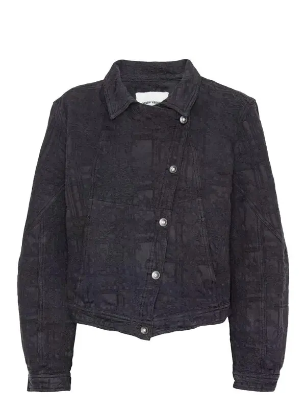 Henrik Vibskov Crinkled Grid Jacquard Jacket - Black