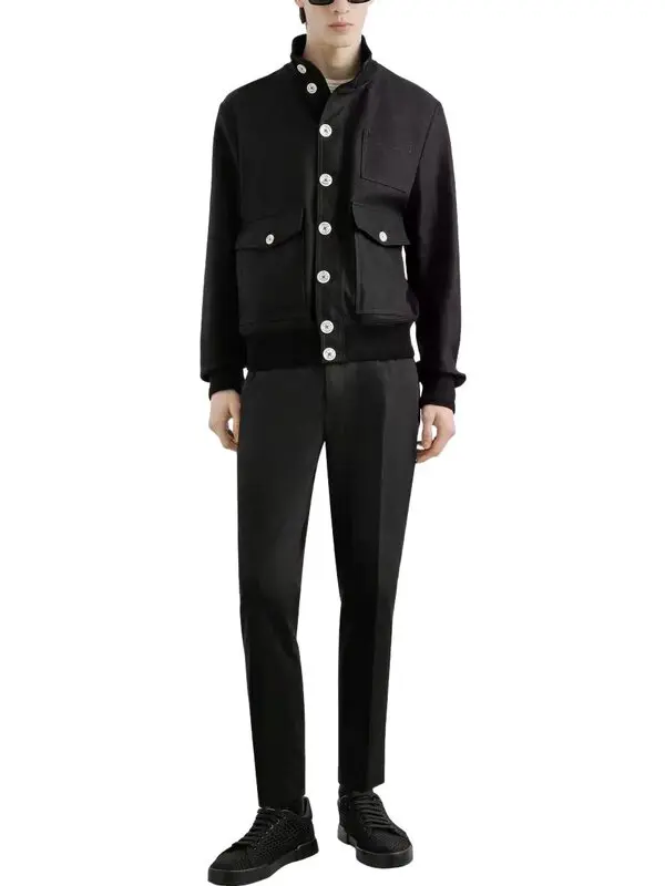 Dolce & Gabbana Cotton Gabardine Tailored Trousers - Black