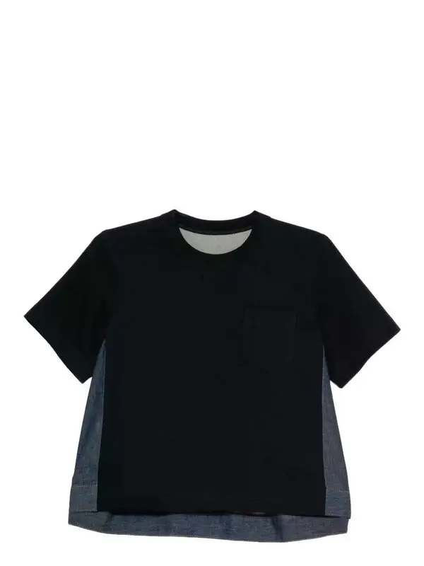 Sacai Denim X Cotton T-shirt - Blue