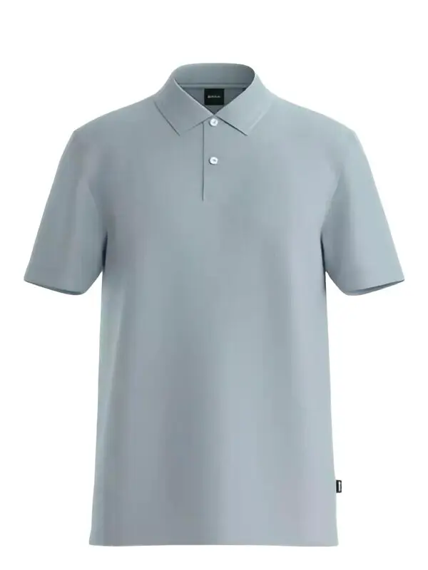 BOSS Jacquard-knit Polo Shirt - Blue