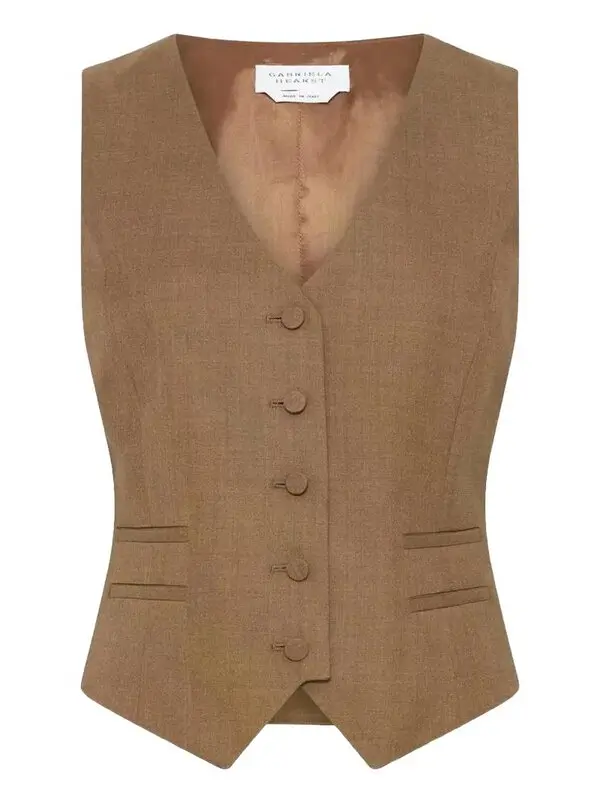 Gabriela Hearst Coleridge Button-fastening Vest - Brown