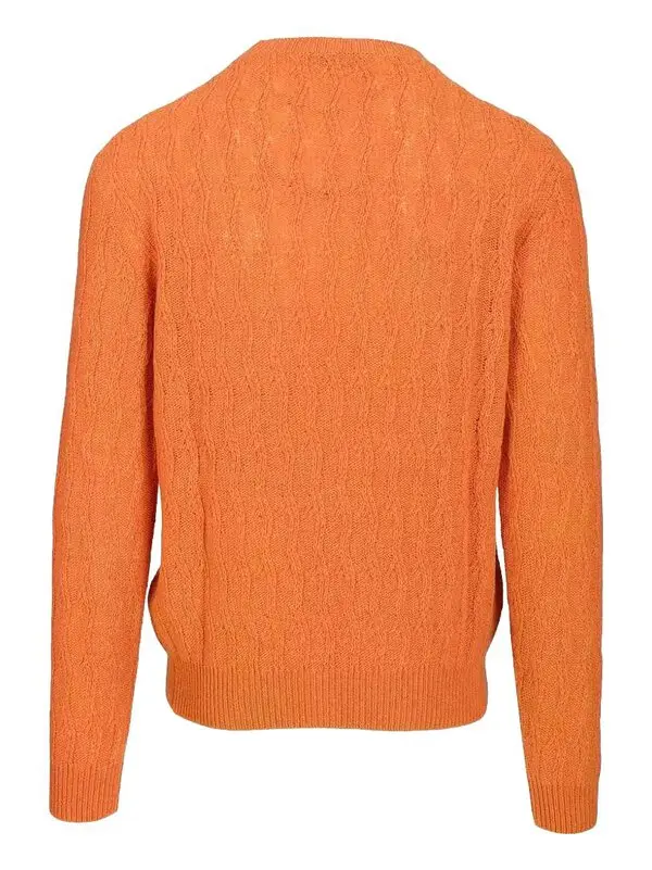 Etro Pegaso Cable-knit Sweater - Orange
