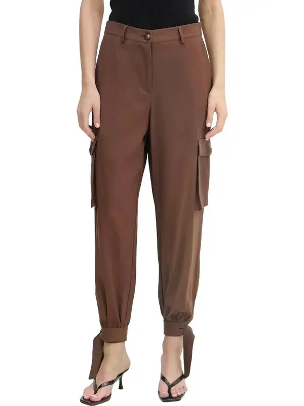 GAUDI Tie-cuff Cargo Pants - Brown