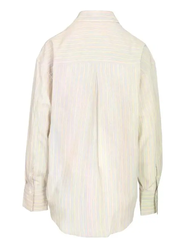 TOTEME Striped Oversized Shirt - Neutrals