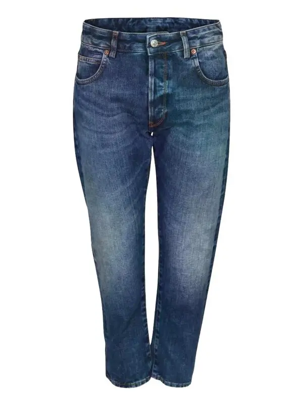 6397 Faded Whiskered Jeans - Blue