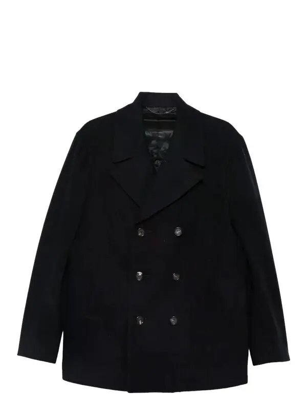 Canali Double-breasted Coat - Blue
