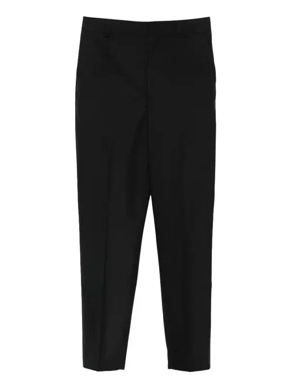 Moschino Pressed-crease Virgin-wool Trousers - Black