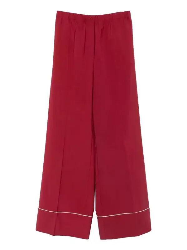 Alberta Ferretti Wide-leg Trousers - Red