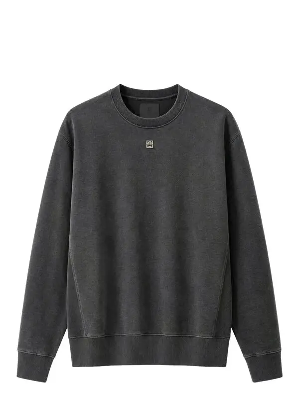 Givenchy 4g Plaque Crew Neck Sweater - Grey