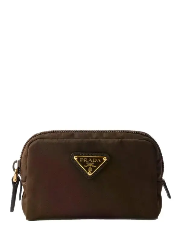 Prada Micro Re-nylon Pouch - Brown
