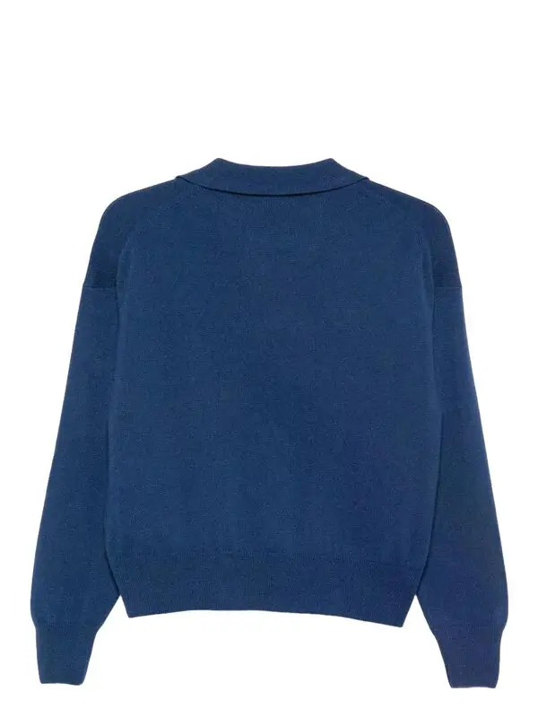 Incentive! Cashmere Famara Polo-collar Sweater - Blue
