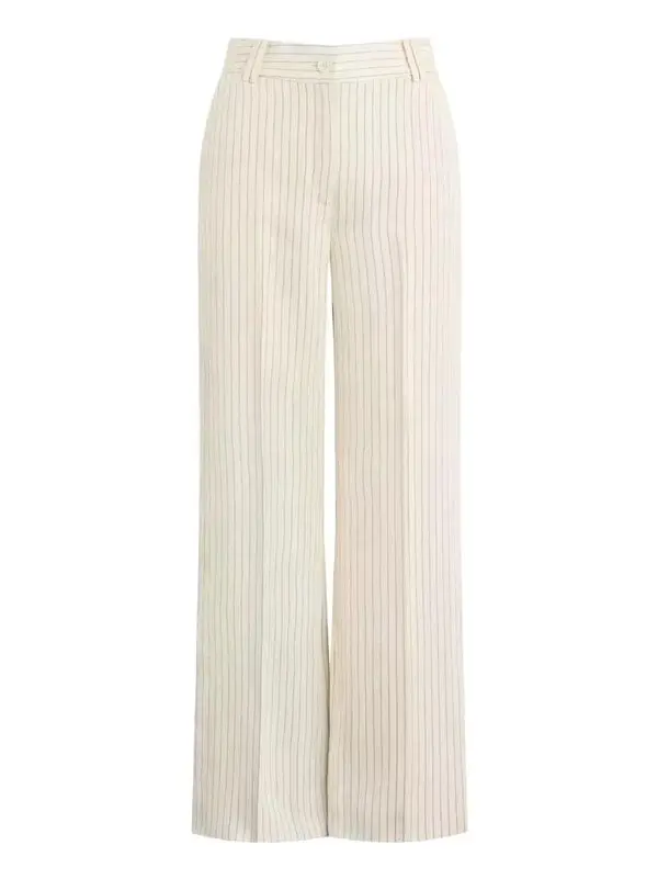 FAVORITE DAUGHTER Fine Line Pinstripe Trousers - Neutrals